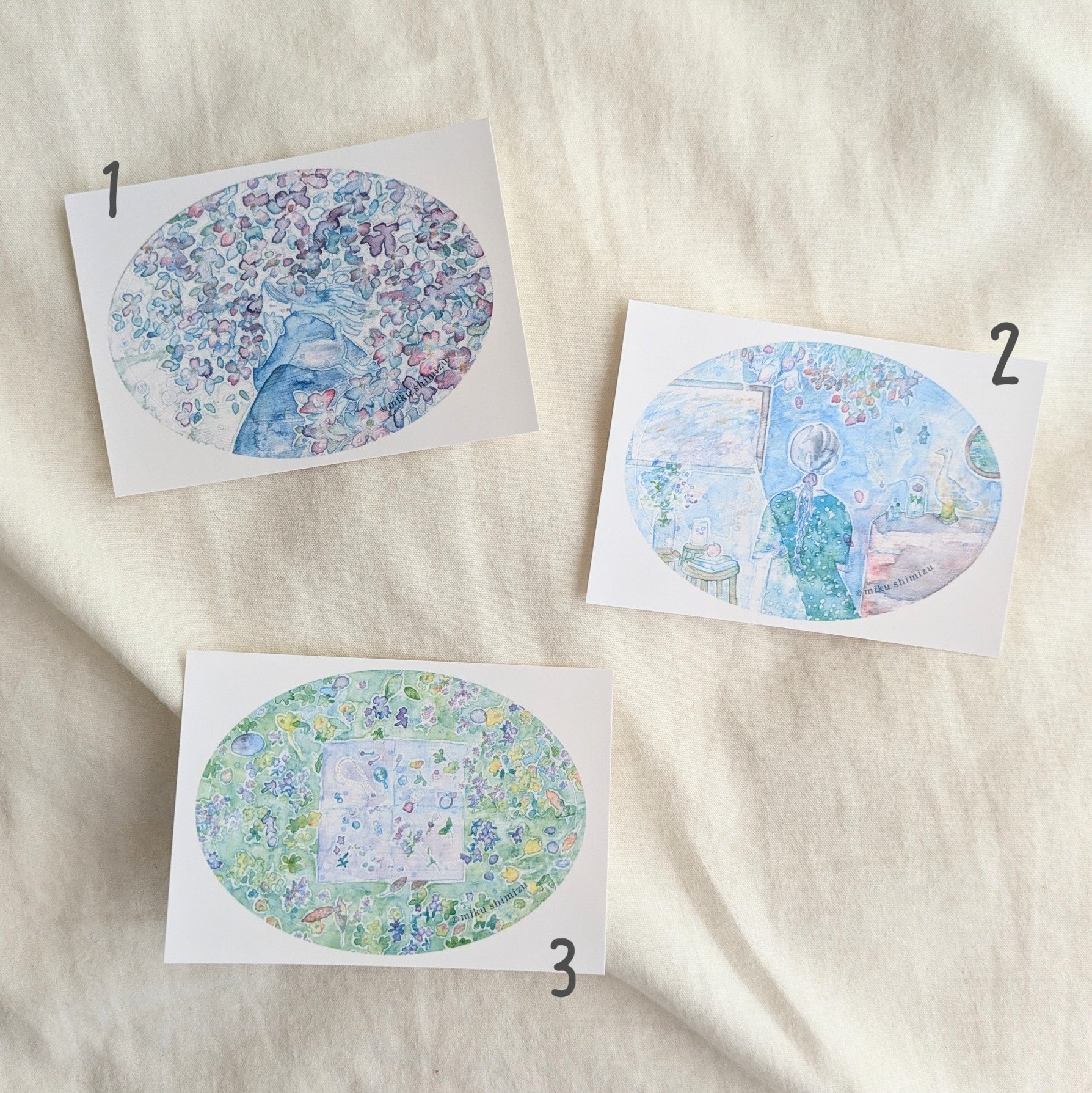 Miku Shimizu / Oval Sticker -I will never forget you /Her hairstyle today is braids /It's mine ...