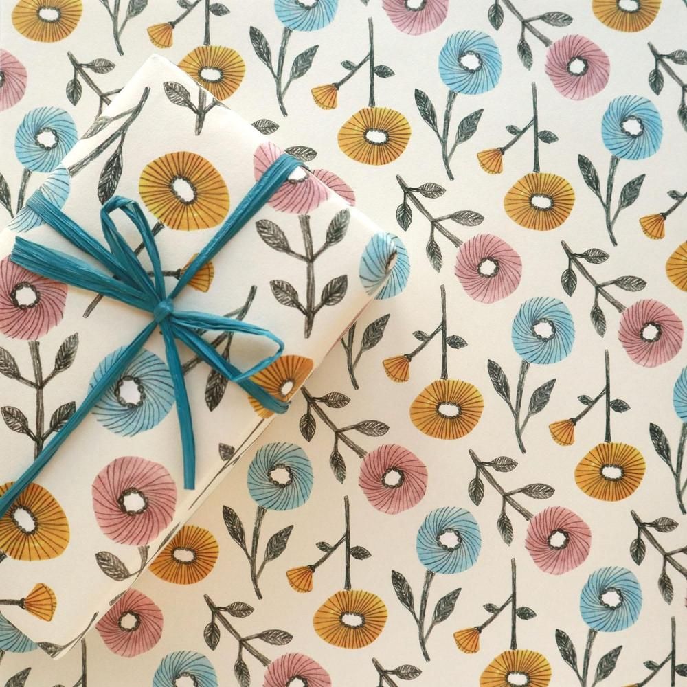 REGARO PAPIRO / Wrapping Paper -Trico Flower /5 sheets – PAPER SHOP JAPAN